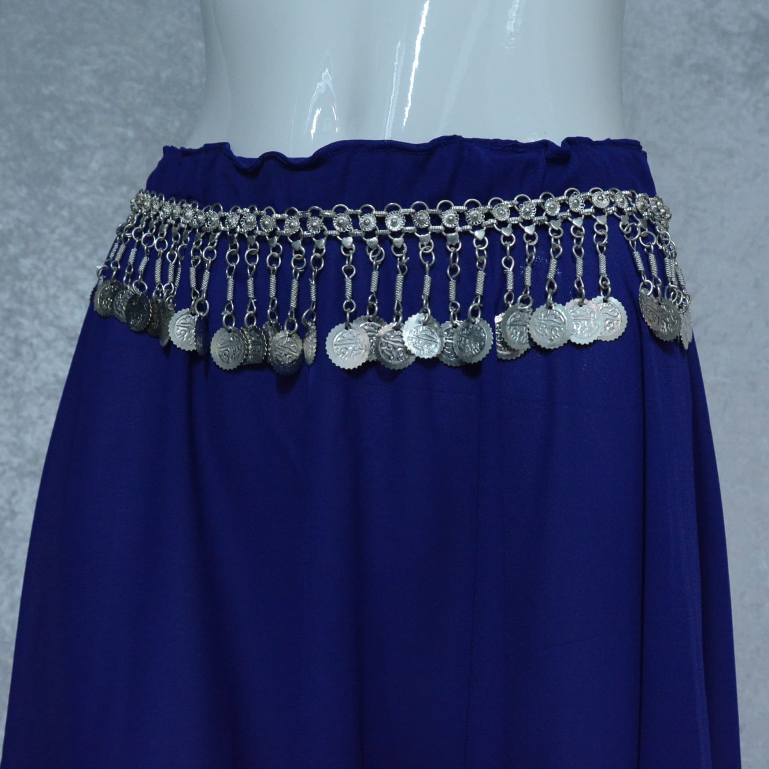 Silver White Metal Coin Chain - Dance Of Life